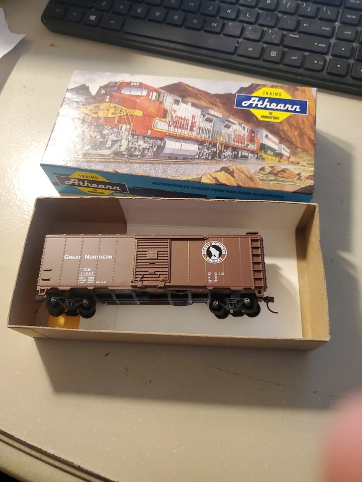 Vintage HO Scale Athearn Great Northern 40' Box Car Kit in Box 5007 NOS ...