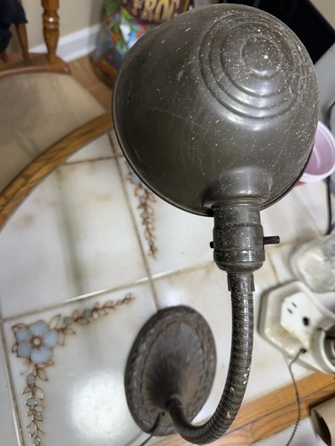 Vintage Gooseneck Desk Lamp: Antique Cast Iron Art Deco Table Light | eBay