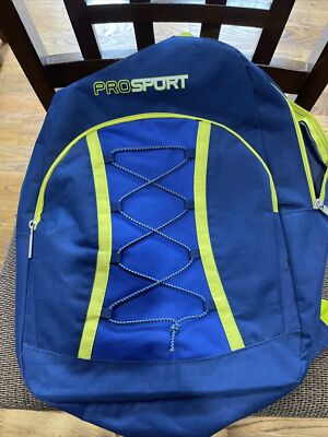 ProSport School Backpack Book Bag Travel Bag Multi Pockets - Blue -NWT ...