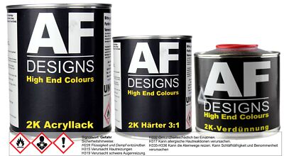2 Liter 2K Acryl Lack Set für BRITISH STAND. ED. 5 DARK GREY 00A13 ...