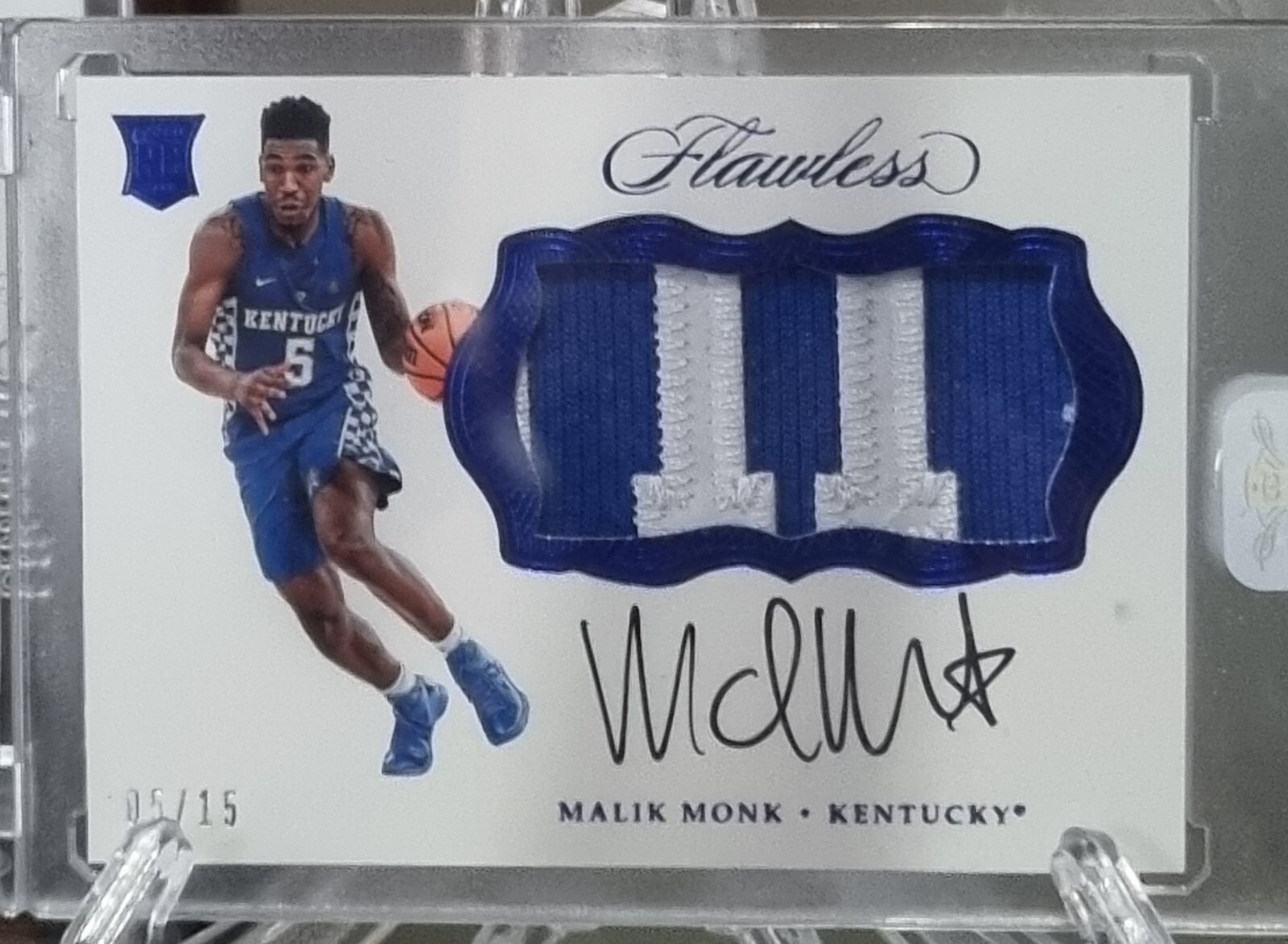 Malik Monk College Kentucky Rc Flawless RPA Colour Match Jersey Number ...