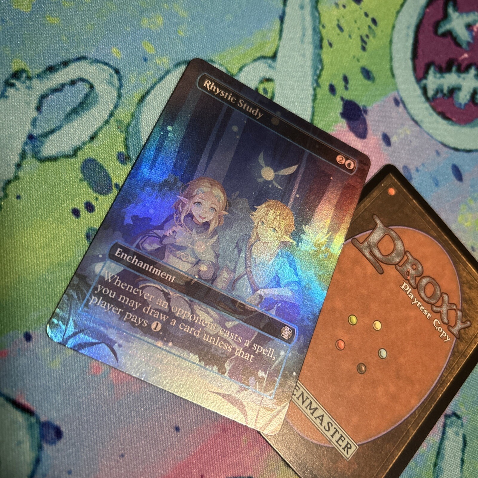 DIY Rhystic Study Full Art Foil Playtest Card Mtg Zelda | eBay