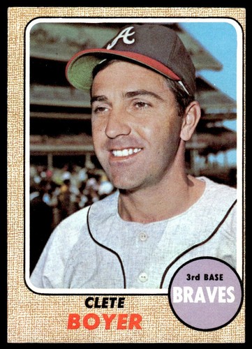1968 Topps Clete Boyer Atlanta Braves #550 Set Break | eBay
