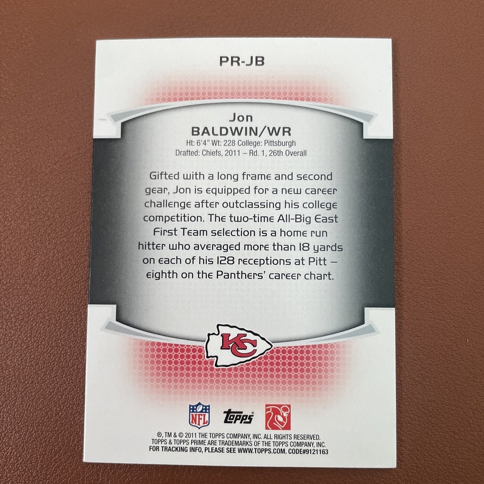 2011 Topps Prime Rookies Gold /50 Jonathan Baldwin Jon #PR-JB Rookie RC | eBay