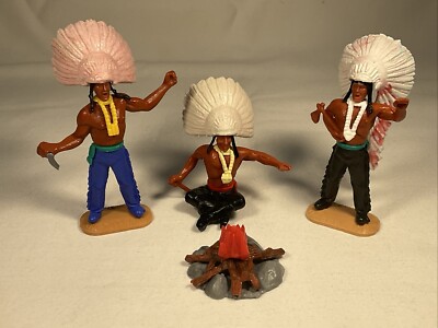 Timpo Indian Chiefs Plus Camp Fire | eBay