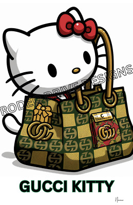 HELLO KITTY PRINT 11X17 GUCCI KITTY HELLO KITTY DESIGNER SERIES-BY ...