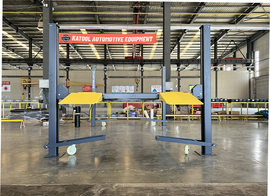 8500 Lbs Four Post Parking Lift 4-Post Storage Service Car Lift Casters ...