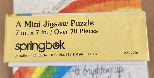 Vintage Springbok Hallmark Mini Jigsaw Puzzle 70+ Pcs 7" Just A Bit Of ...