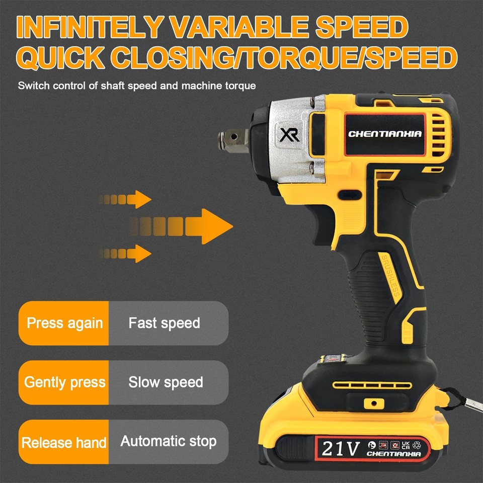 Electric Cordless Impact Wrench Ratchet Rattle Nut Gun Driver Car Wheel ...