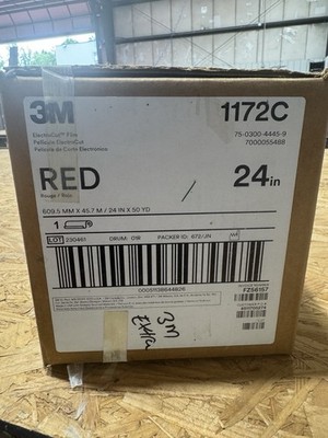 3M ElectroCut Film 24” x 150ft (50yard) RED 1172C New Roll Non-Punched ...