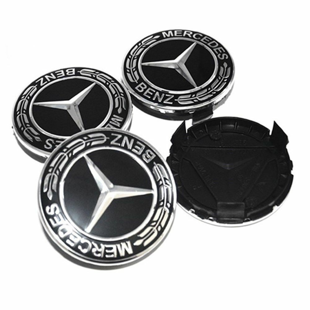 4x Nabendeckel 75mm für MERCEDES BENZ Nabendeckel Radnaben Nabenkappen ...
