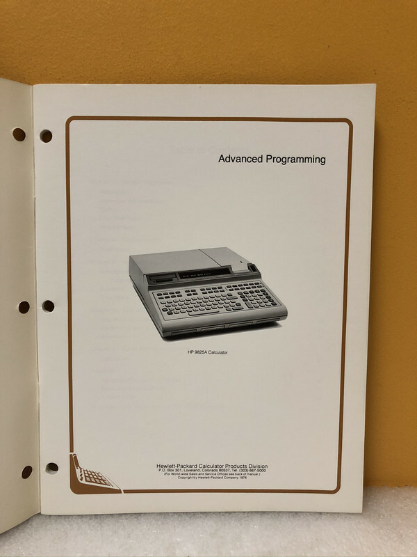 HP 9825A Calculator Advanced Programming | eBay
