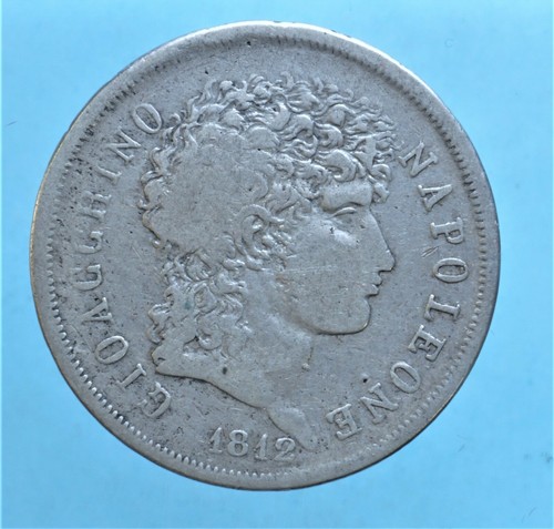NAPOLI GIOACCHINO MURAT 2 LIRE 1812 MONETE DA COLLEZIONE ARGENTO SILVER ...