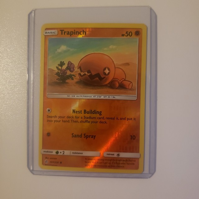 Pokémon TCG Trapinch Sun & Moon - Cosmic Eclipse 107/236 Reverse Holo ...
