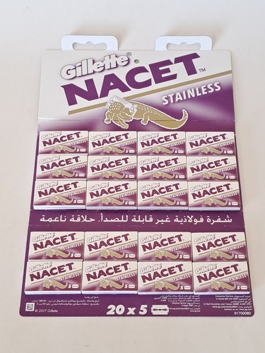 10 Gillette NACET Double Edge Safety Razor Blades for sale online | eBay