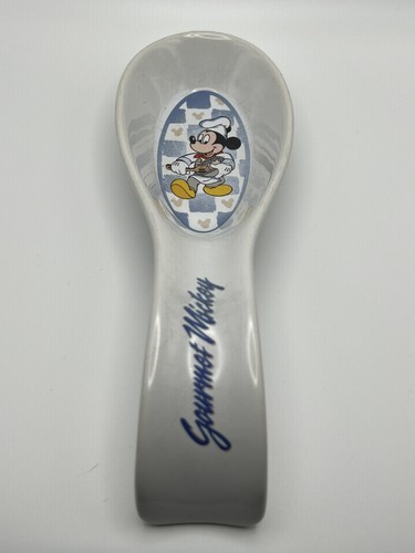 WDW Disney Gourmet Mickey Mouse Chef Spoon Rest Stoneware Retired ...