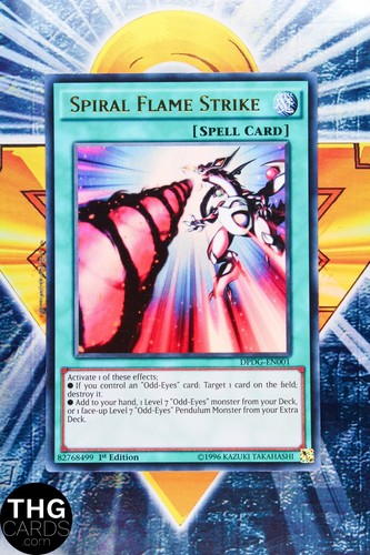 Spiral Flame Strike DPDG-EN001 1st Edition Ultra Rare Yugioh Card | eBay