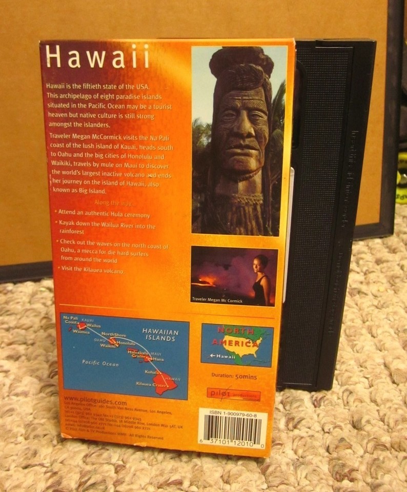 HAWAII Kilauea volcano Na Pali coast Kauai & Oahu Honolulu VHS Globe ...
