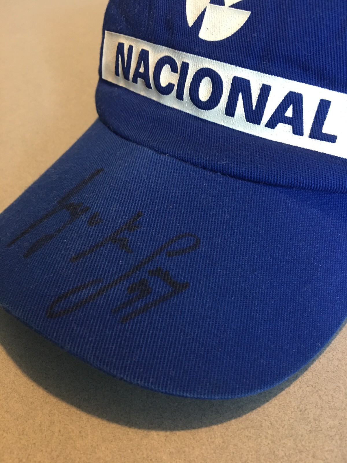Ayrton Senna personal cap, Nacional sponsor | Grelly UK