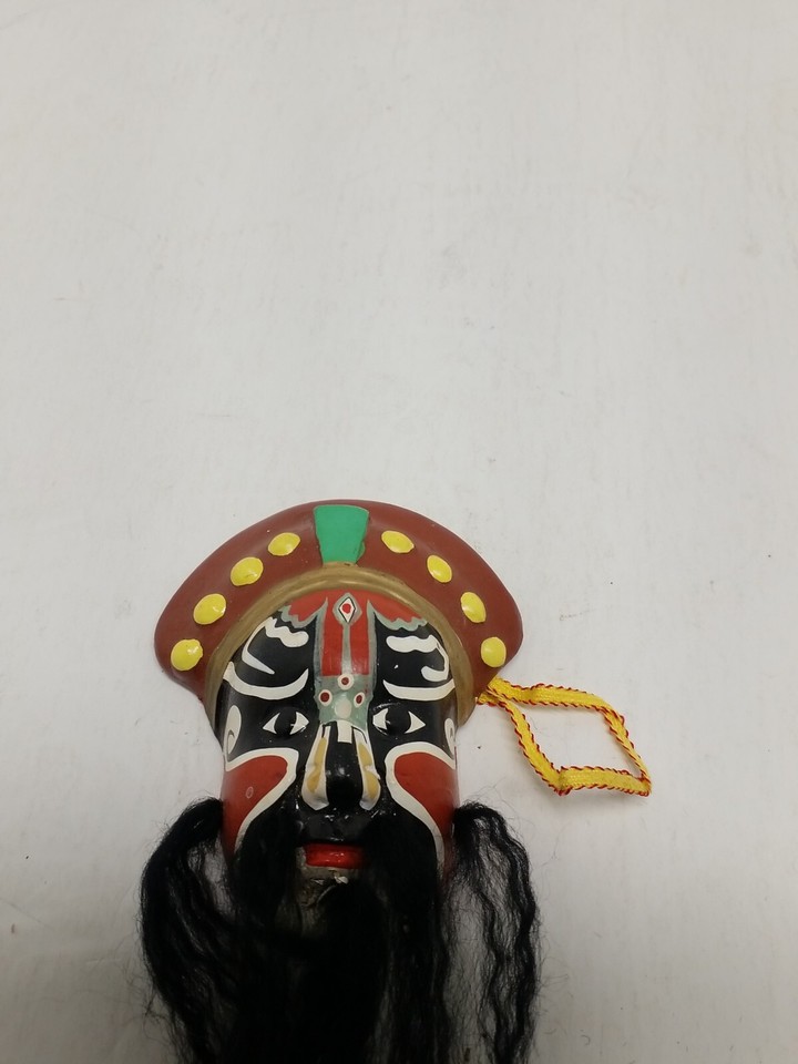 Vtg Chinese opera clay ceramic mask beard small | eBay UK