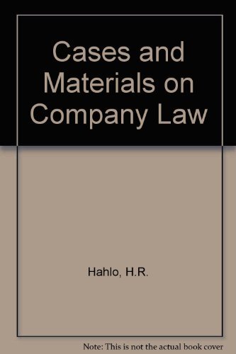 Cases and Materials on Company Law By H.R. Hahlo, John H. Farrar | eBay