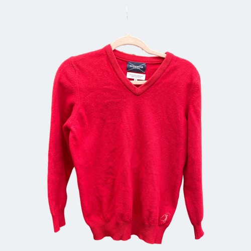GLENMUIR SCOTLAND Golf Jumper Mens M Red Cashmere Wool Knit Pullover ...