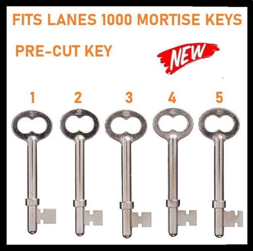 Set LANES 1000 Mortise Lock Key (OLD SERIES) 1, 2, 3, 4, 5 PRE CUT ...