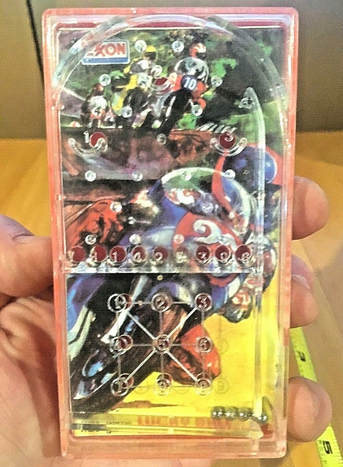 1976 Mini-Mate Pocket Pinball Games Exxon Motorcycle Mini Ball Game | eBay