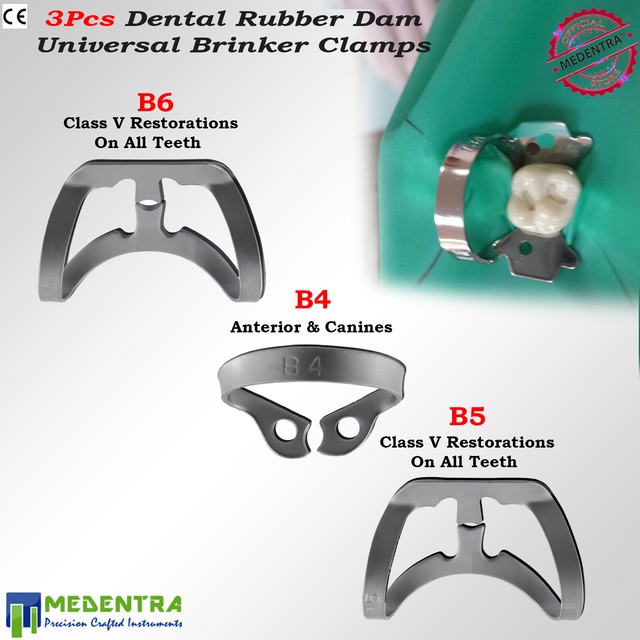 Dental Rubber Dam Clamps Brinker Clamp Tissue Retractor Premolar Upper ...