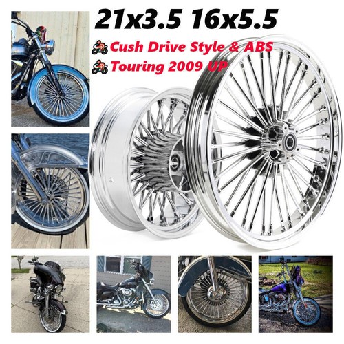 21X3.5 16X5.5 Fat Spoke Wheels Rims ABS for Harley Touring Road Glide ...