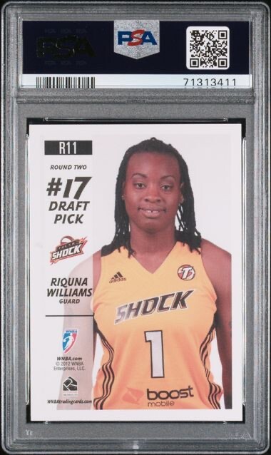 2012 Rittenhouse WNBA Rookies #11 Riquna Williams PSA 8 Las Vegas Aces ...
