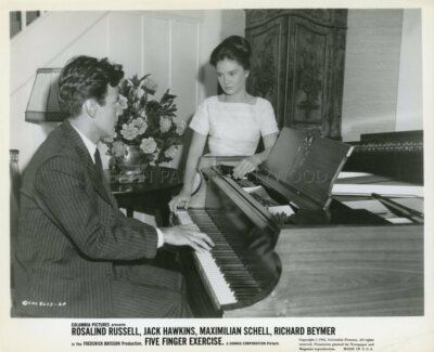 MAXIMILIAN SCHELL ANNETTE GORMAN FIVE FINGER EXERCISE 1962 PHOTO ...