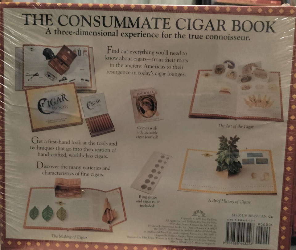 The Consummate Cigar Book: Three-Dimensional Reference Guide NEW in ...