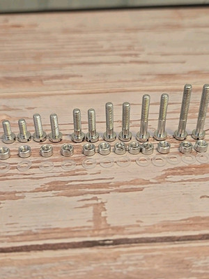 TURNTABLE CARTRIDGE SCREWS ALUMINUM ANTI-MAGNETIC NUTS BOLTS washers ...