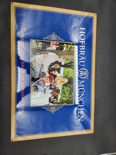 NOS Hofbrau Munchen Bavarian Kings Beer Germany Metal Sign Bar Man Cave ...