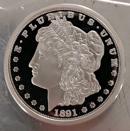 1891 Morgan Silver Dollar Round National Collector Mint Set .999 ...