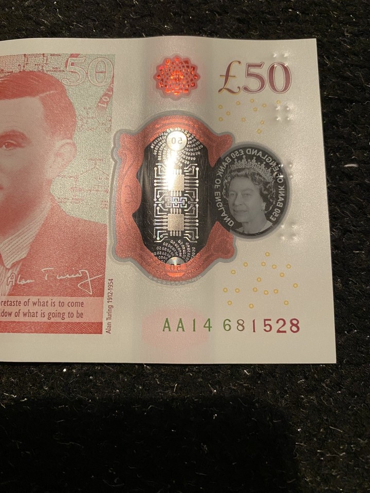 Bank Of England 50 Pounds AA Prefix un Circulated Note Excellent ...