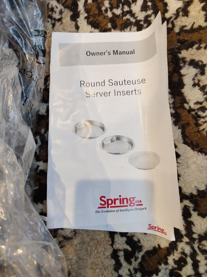 5 Pcs Spring USA 372-66/36/12D Quart Half-Round Chafer Food Pan Insert ...