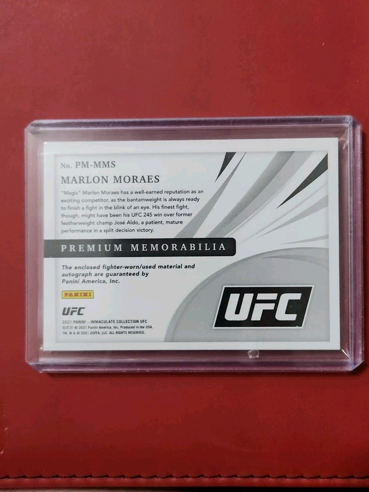 3/5 Marlon Moraes 2021 Panini Immaculate UFC Premium Memorabilia #PM ...