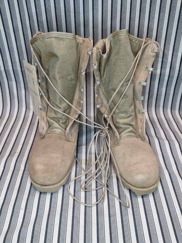 WELLCO U.S. ARMY HOT WEATHER COMBAT BOOTS SIZE 5 Extra Wide Made in USA ...