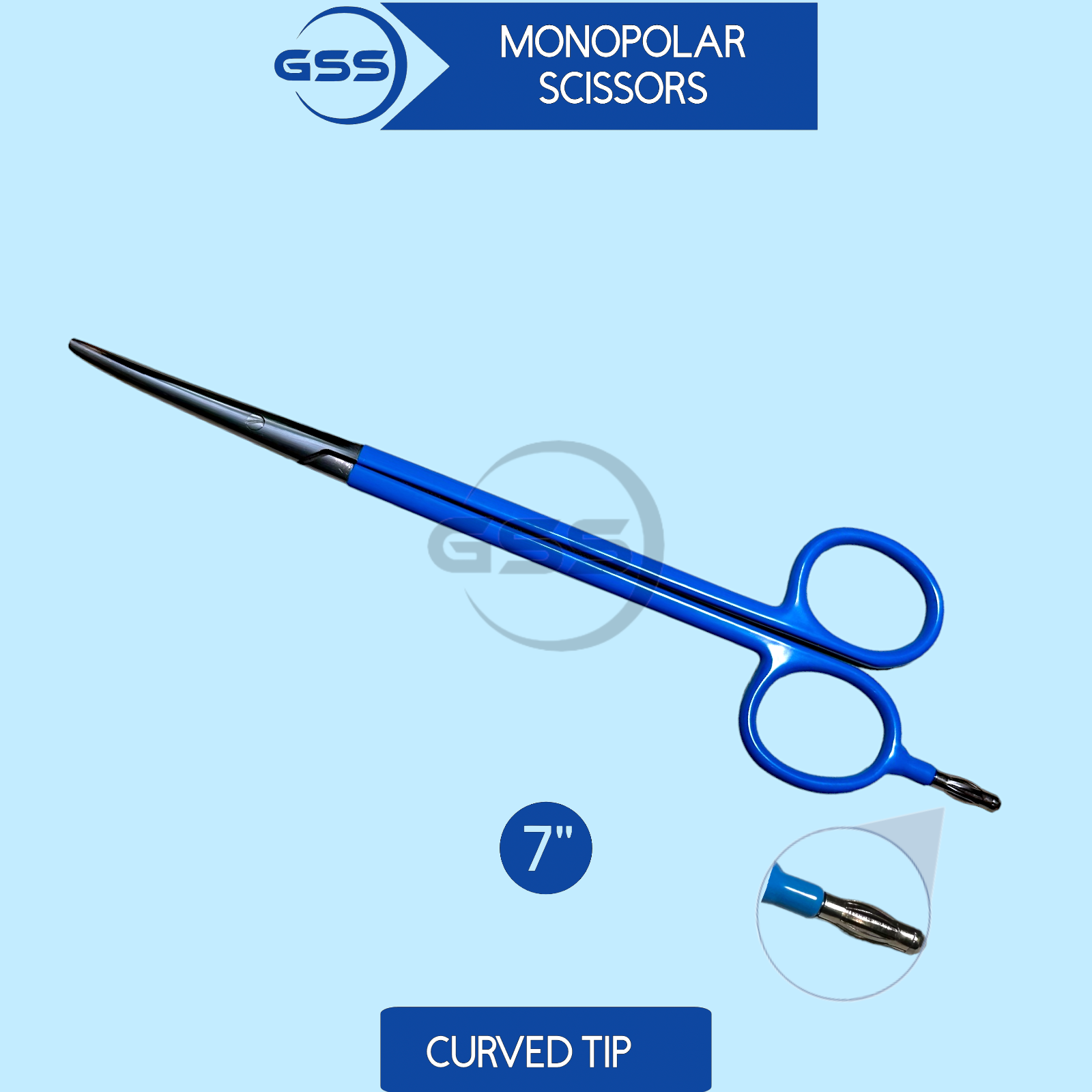 Monopolar Metzenbaum Scissors 7", Curved Tip | eBay