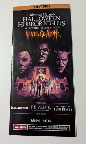 2022 HHN 31 MAP Universal Studios Halloween Horror Nights Brochure ...