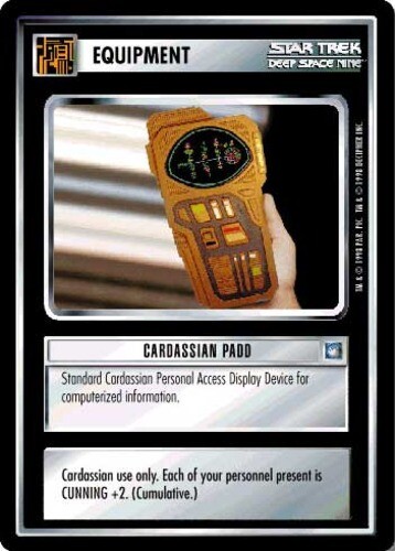 Star Trek: Cardassian PADD [Ungraded] Deep Space Nine STCCG Decipher 1E ...