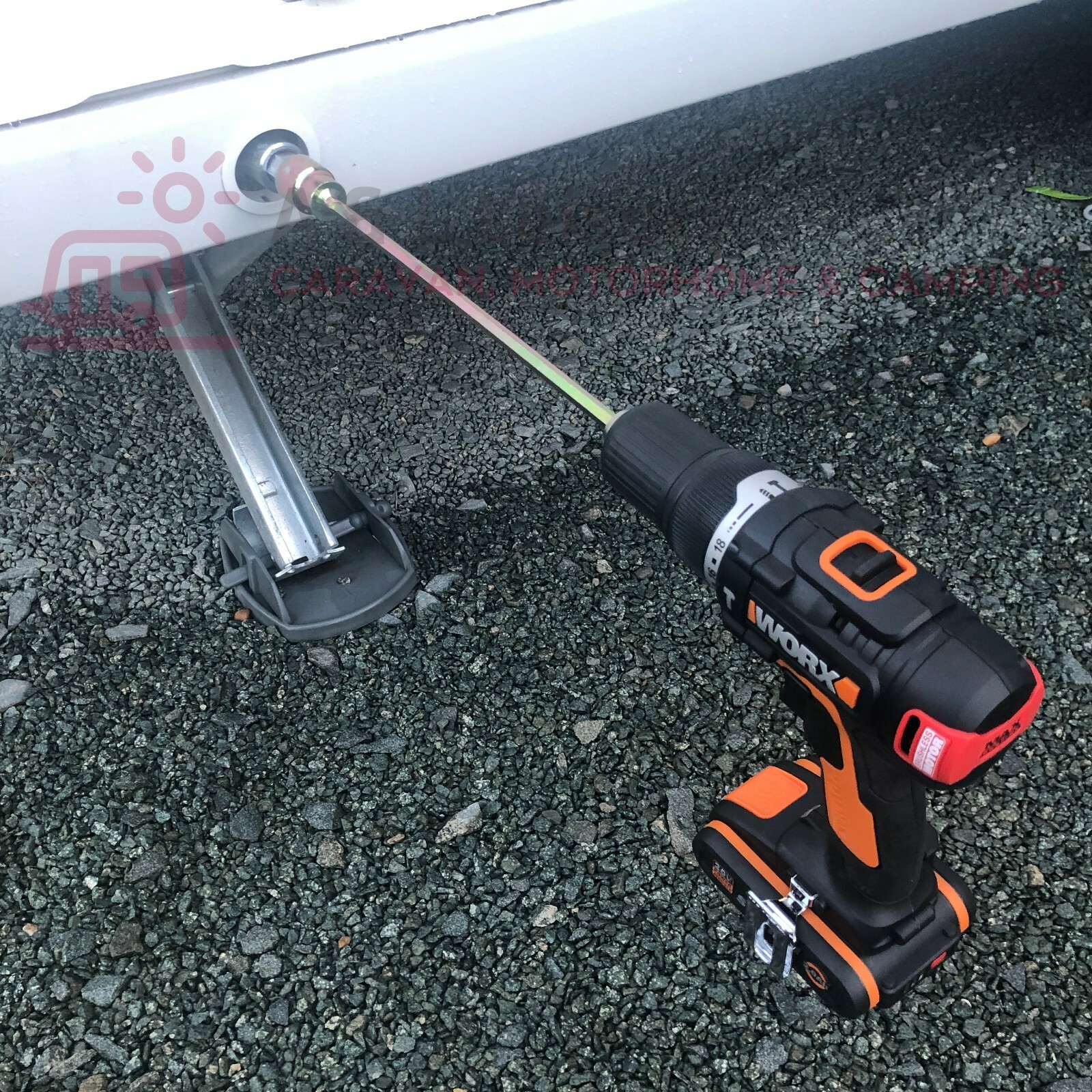 19mm Caravan Corner Steady Legs Drill Winder Adapter Extension Socket ...