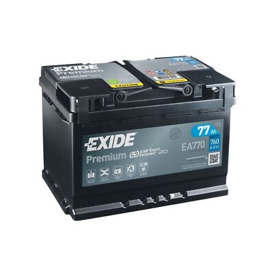 Battery For Mercedes C-Class W202 C 240 Exide Premium 12V 77Ah 760CCA ...
