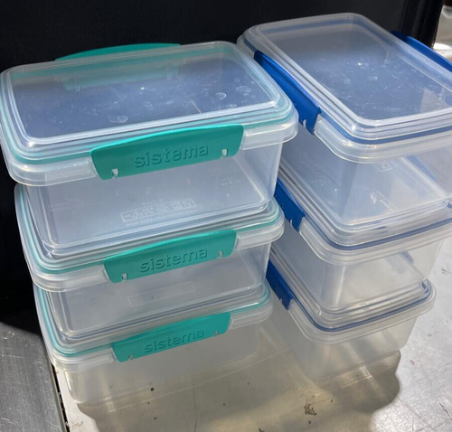 Sistema Food Storage Containers Clear SET 6 PCS X 1L NEW-NO LABLE | eBay