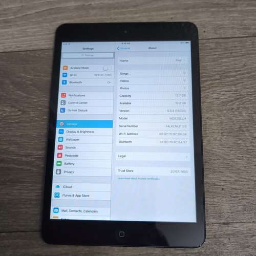 Apple iPad Mini 1st Gen A1432 (MD528LL/A) 16GB Factory Reset | eBay
