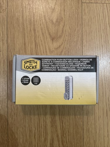 Smith & Locke Grey Zinc Alloy 4-6 DIGIT Push Button Combination Lock HY ...