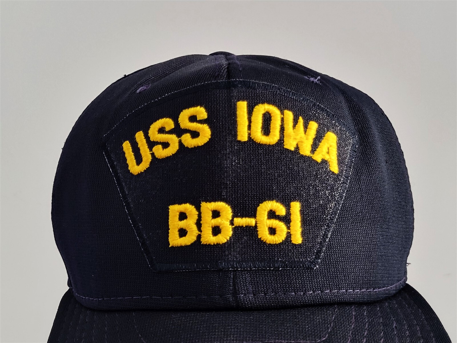 USS Iowa BB-61 Blue US Navy Military Ball Cap Hat Sna… - Gem
