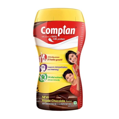 Complan Nutrition Drink with Protein Royale Chocolate Flavour 500g Jar ...